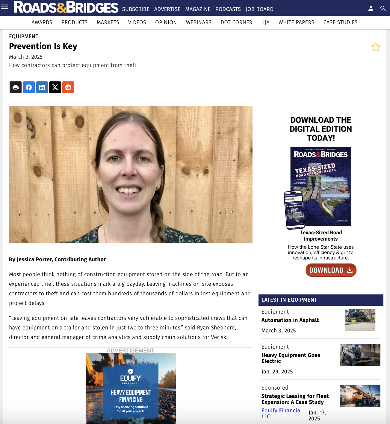 Prevention Is Key – Jessica L. Porter